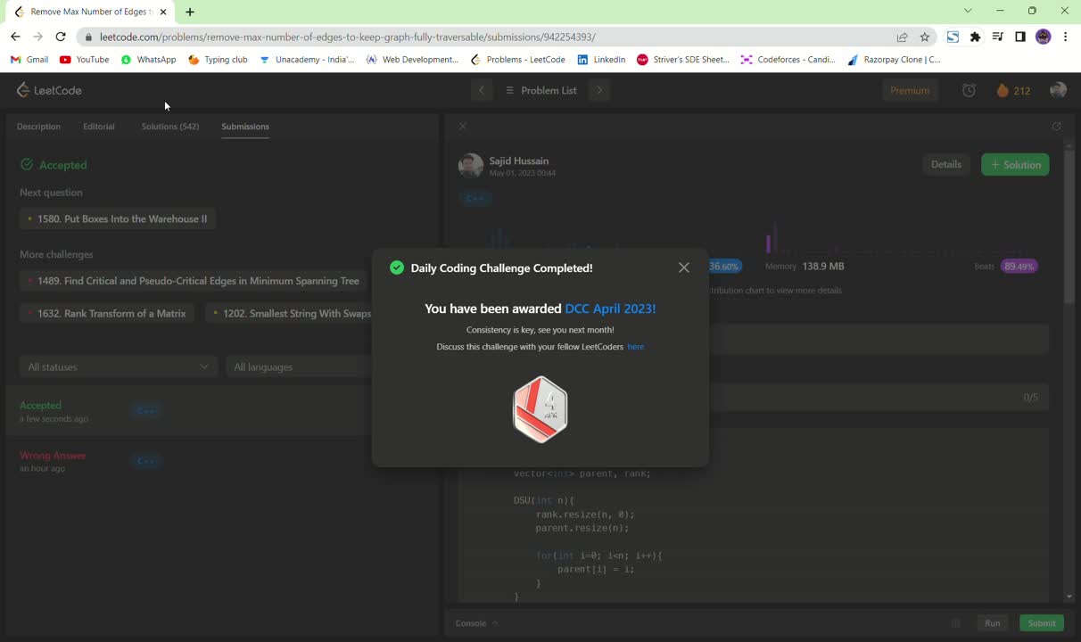 SAJID HUSSAIN on LinkedIn: #programming #problemsolving #coding #dsa # ... SAJID HUSSAIN on LinkedIn: #programming #problemsolving #coding #dsa # ...