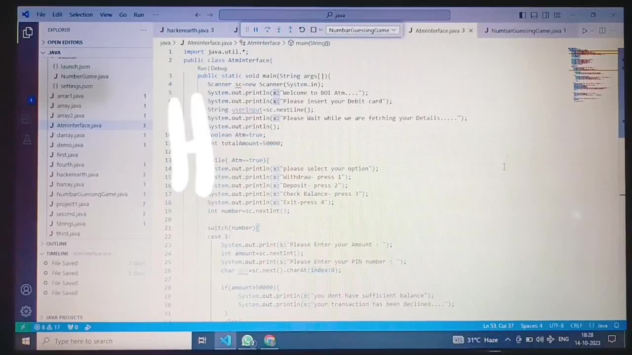 Kunal Chandra Poddar on LinkedIn: #oasisinfobyte #java #javaprogramming Kunal Chandra Poddar on LinkedIn: #oasisinfobyte #java #javaprogramming