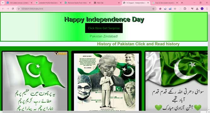 Laiba noman on LinkedIn: #independenceday #webdevelopment #html #css # ... Laiba noman on LinkedIn: #independenceday #webdevelopment #html #css # ...