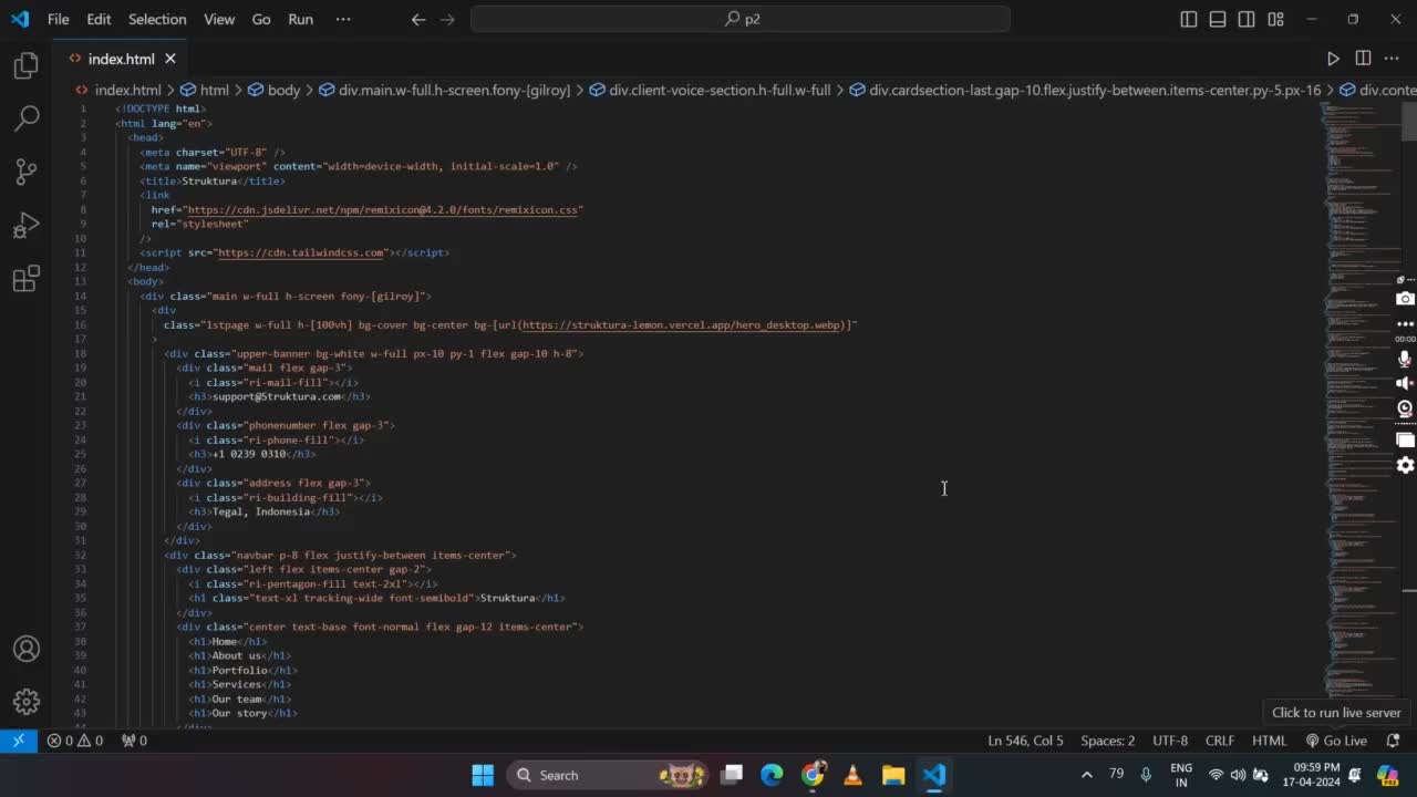 Finished building Struktura website with HTML5 and Tailwind | Vishal ... Finished building Struktura website with HTML5 and Tailwind | Vishal ...