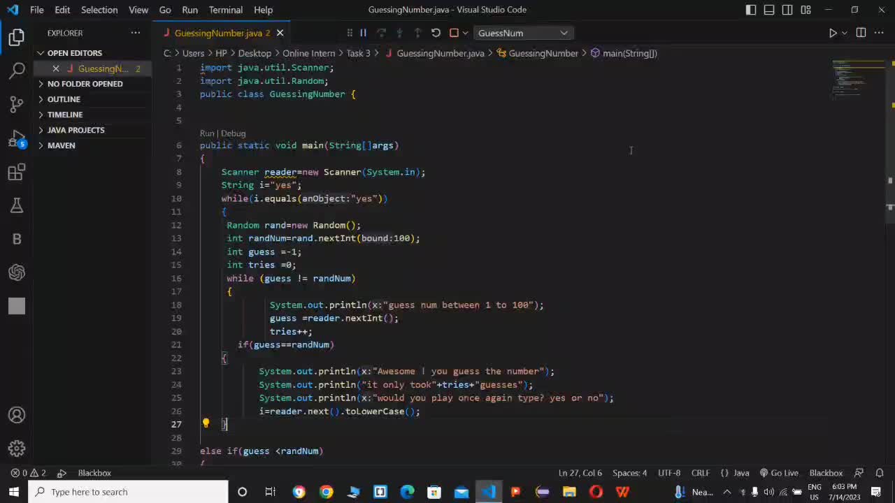 Abhishek Salvi on LinkedIn: #java #programming #internpe Abhishek Salvi on LinkedIn: #java #programming #internpe