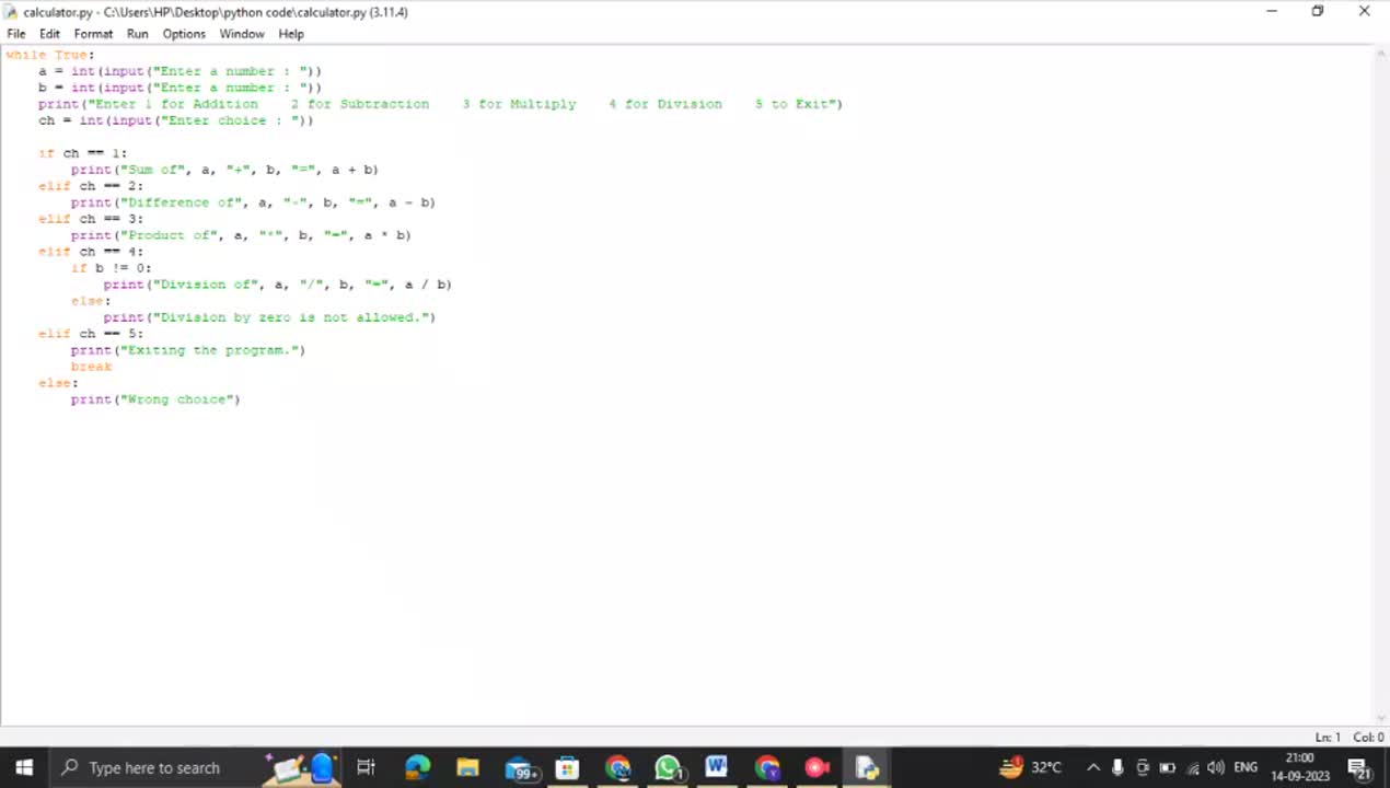 CodSoft: a simple calculator program | Vrinda Suneja posted on the ... CodSoft: a simple calculator program | Vrinda Suneja posted on the ...