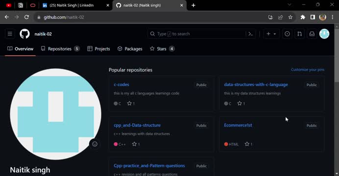 Naitik Singh on LinkedIn: #codingjourney #cprogramming #cpp # ... Naitik Singh on LinkedIn: #codingjourney #cprogramming #cpp # ...