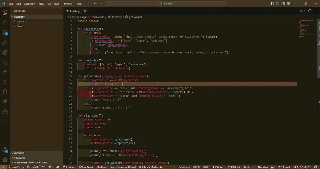 Rajib Bishal on LinkedIn: #codsoft #pythonprogramming #internship # ... Rajib Bishal on LinkedIn: #codsoft #pythonprogramming #internship # ...