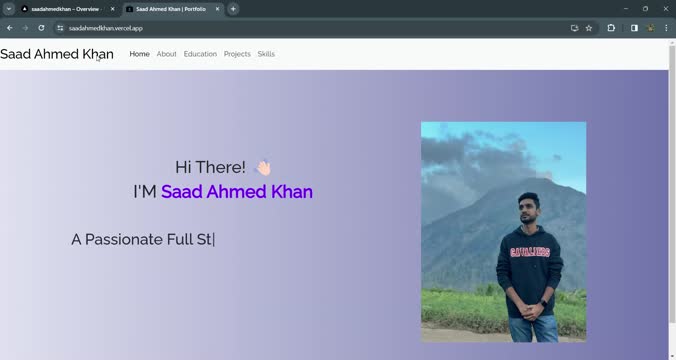 Saad Ahmed on LinkedIn: I created my personal portfolio website using ... Saad Ahmed on LinkedIn: I created my personal portfolio website using ...