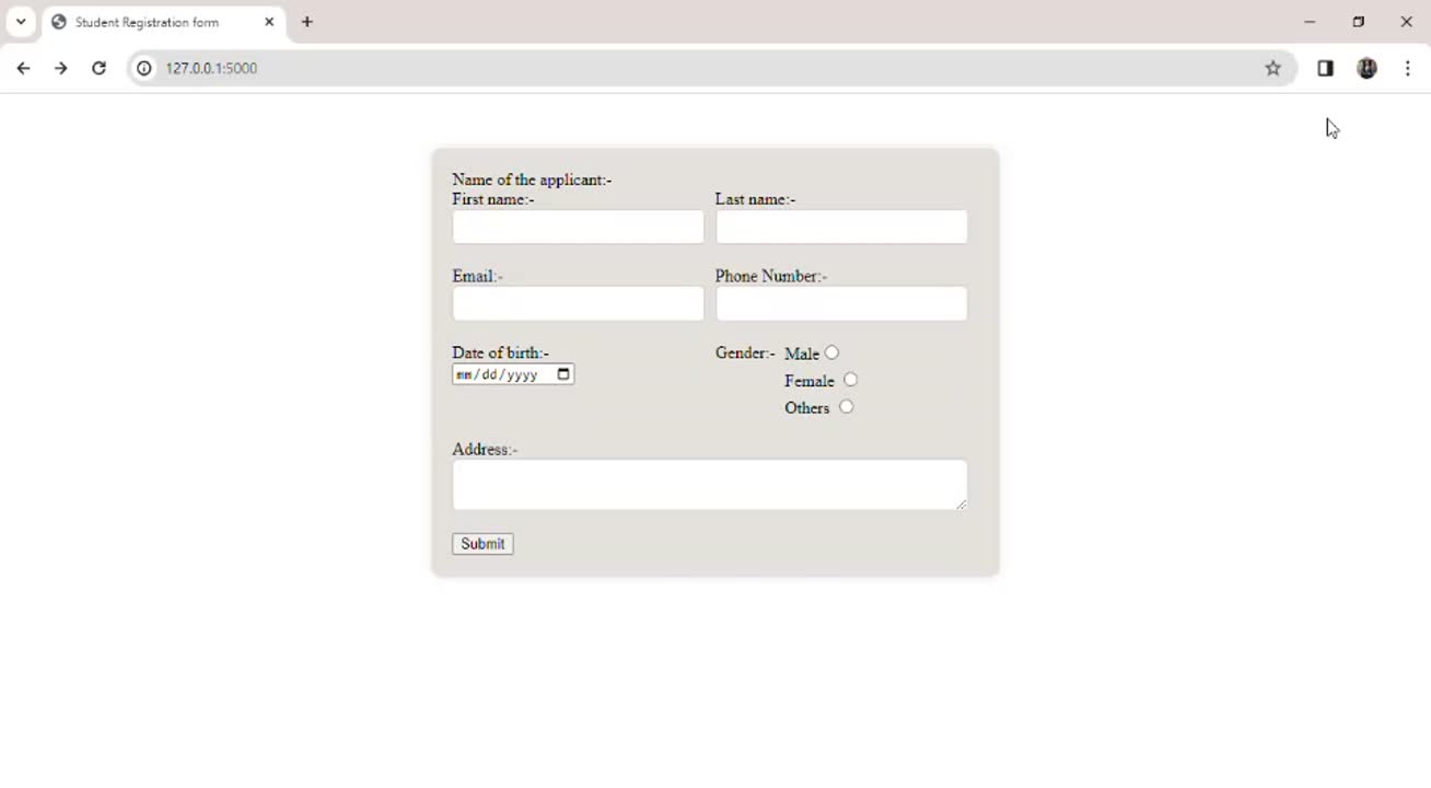 Aditya Kalkote on LinkedIn: #python #mysql #flask #studentregistrationform Aditya Kalkote on LinkedIn: #python #mysql #flask #studentregistrationform