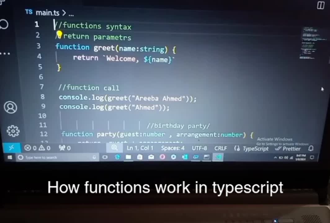 Areeba Ahmed khan on LinkedIn: how functions perform in typescript Areeba Ahmed khan on LinkedIn: how functions perform in typescript