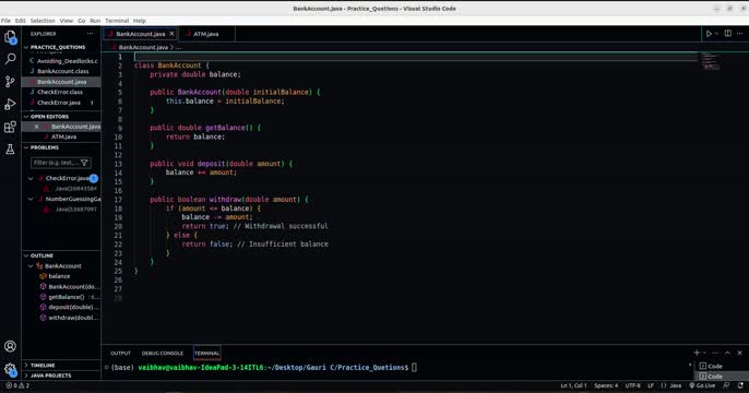Kajal Jadhav on LinkedIn: #atminterface #codsoft #javaprogramming # ... Kajal Jadhav on LinkedIn: #atminterface #codsoft #javaprogramming # ...
