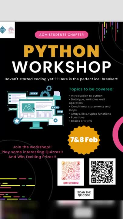 MIT-WPU ACM Student Chapter on LinkedIn: 🐍 Exciting News! 🐍 We're ... MIT-WPU ACM Student Chapter on LinkedIn: 🐍 Exciting News! 🐍 We're ...