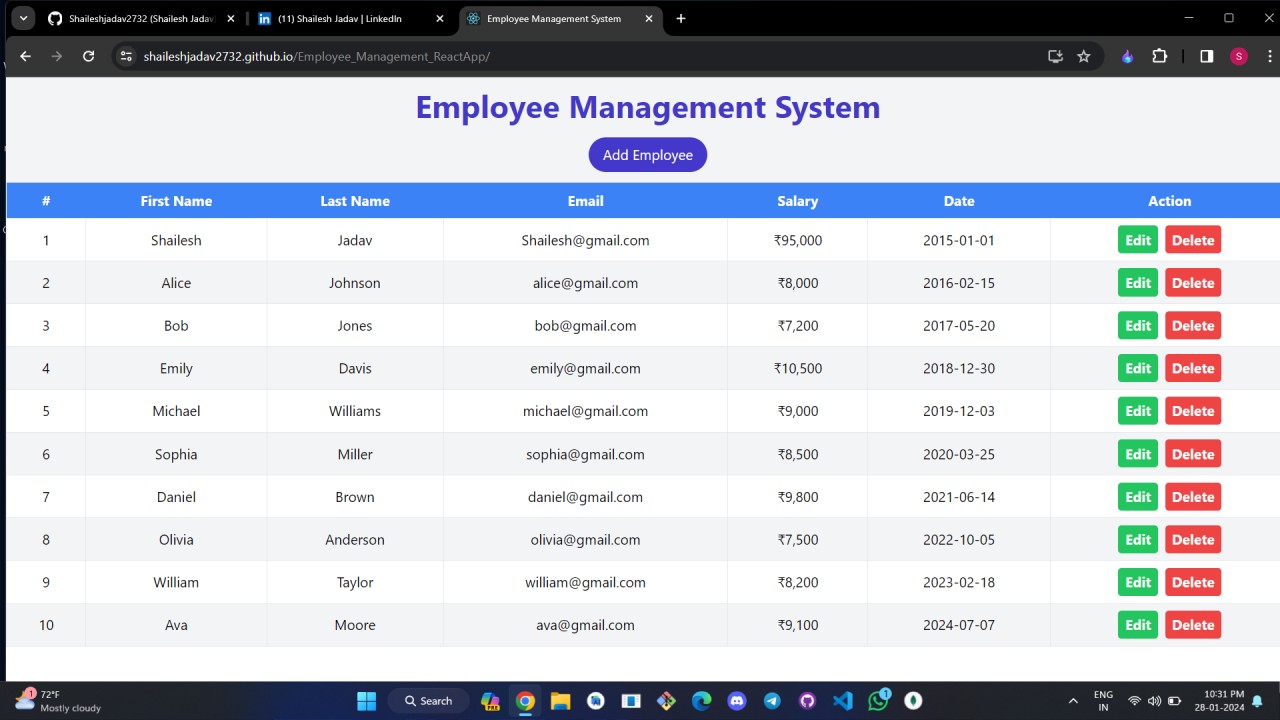 New project: Employee Management System with ReactJS | Shailesh Jadav ... New project: Employee Management System with ReactJS | Shailesh Jadav ...