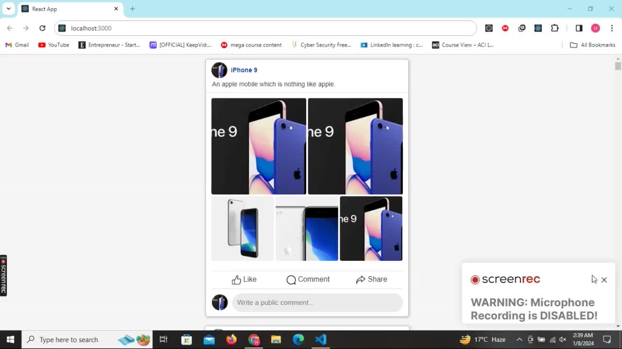 ReactJS project: a Facebook post replica | Haris Ahmed posted on the ... ReactJS project: a Facebook post replica | Haris Ahmed posted on the ...