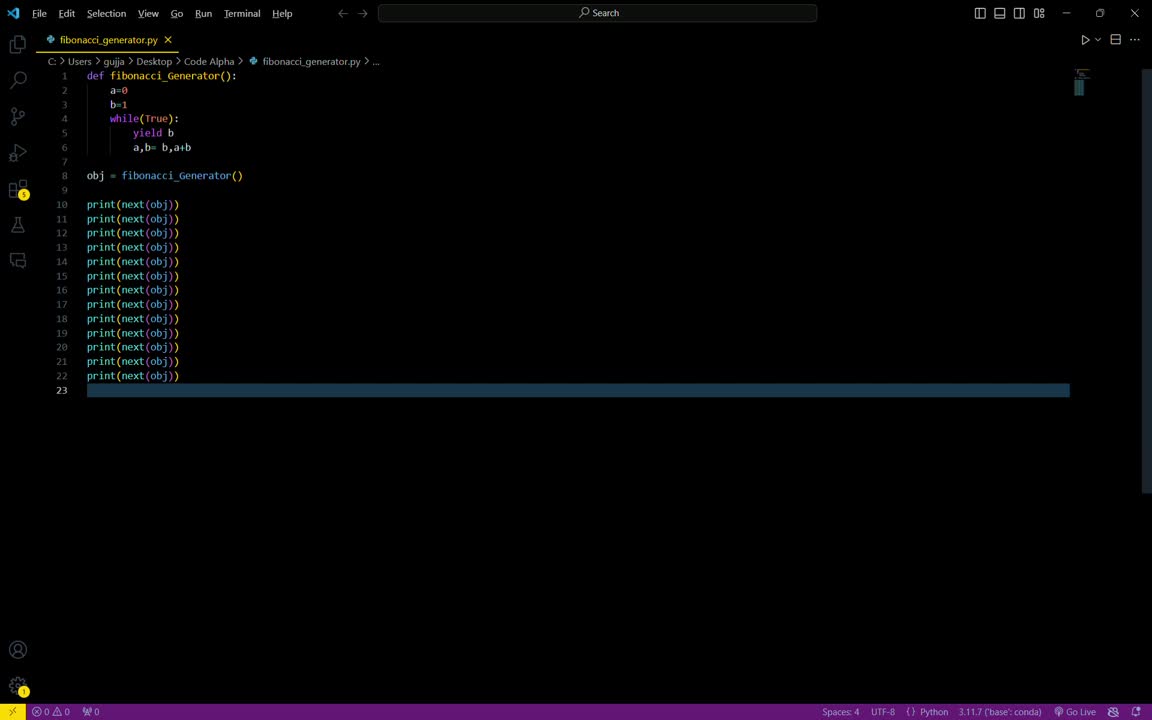Uday Kiran Rao Gujja on LinkedIn: #python #coding #fibonacci # ... Uday Kiran Rao Gujja on LinkedIn: #python #coding #fibonacci # ...