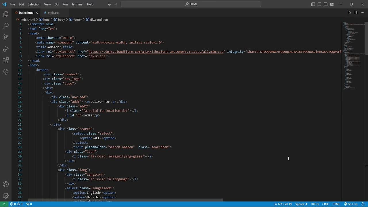 nikhil namade on LinkedIn: #frontend #html #css #html5 #css3 #amazon nikhil namade on LinkedIn: #frontend #html #css #html5 #css3 #amazon