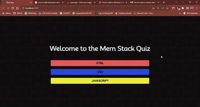 Finished my ReactJS Quiz App | Rizzwan Ahmed posted on the topic | LinkedIn Finished my ReactJS Quiz App | Rizzwan Ahmed posted on the topic | LinkedIn