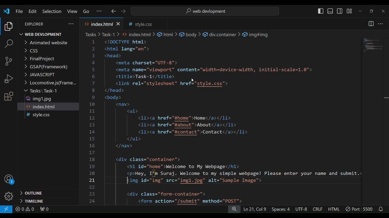 Suraj Lokhande on LinkedIn: #webdevelopment #html #css #internship # ... Suraj Lokhande on LinkedIn: #webdevelopment #html #css #internship # ...