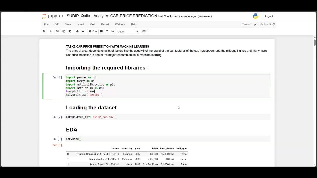 Sudipta Giri on LinkedIn: #internpe #dataanalytics #datascience Sudipta Giri on LinkedIn: #internpe #dataanalytics #datascience