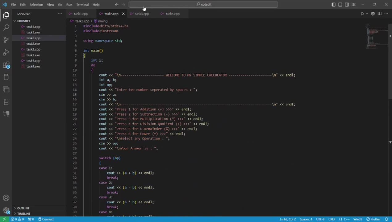 Anmol Choudhary on LinkedIn: #codsoft #codsoftinternship #cplusplus Anmol Choudhary on LinkedIn: #codsoft #codsoftinternship #cplusplus