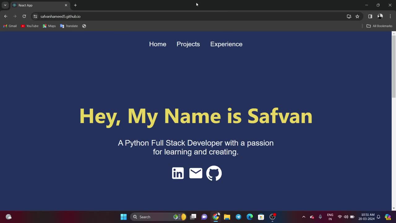 Safvan Hameed on LinkedIn: #webdevelopment #reactjs #portfolio #githubpages Safvan Hameed on LinkedIn: #webdevelopment #reactjs #portfolio #githubpages