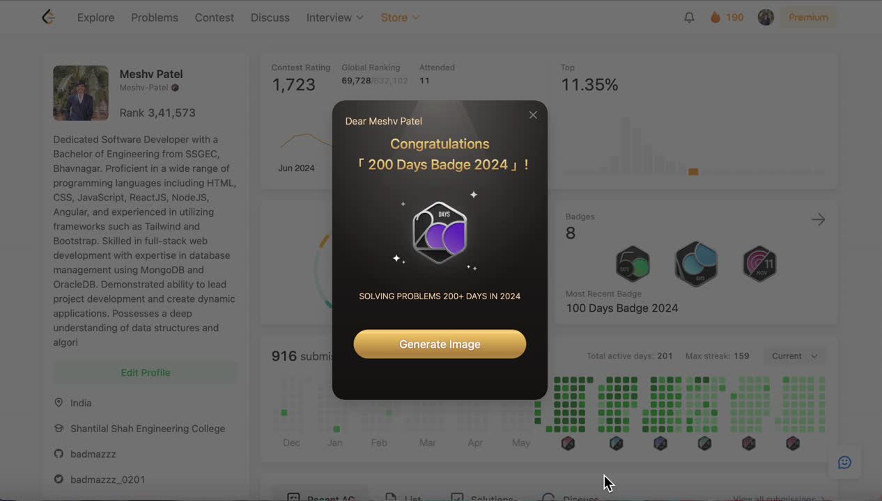 Meshv Patel on LinkedIn: #leetcode #milestone #problemsolving # ... Meshv Patel on LinkedIn: #leetcode #milestone #problemsolving # ...