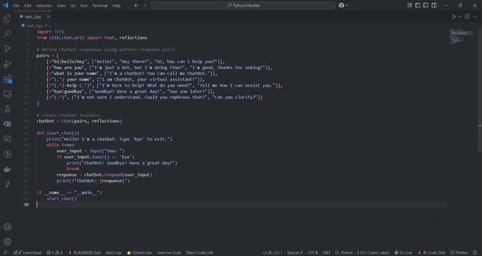 #python #chatbot #ai #nltk #machinelearning #internship #codealpha # ... #python #chatbot #ai #nltk #machinelearning #internship #codealpha # ...