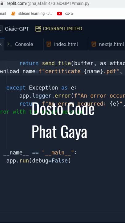 Najaf Ali on LinkedIn: dosto sambhalo mera code phat gaya, local pe to ... Najaf Ali on LinkedIn: dosto sambhalo mera code phat gaya, local pe to ...