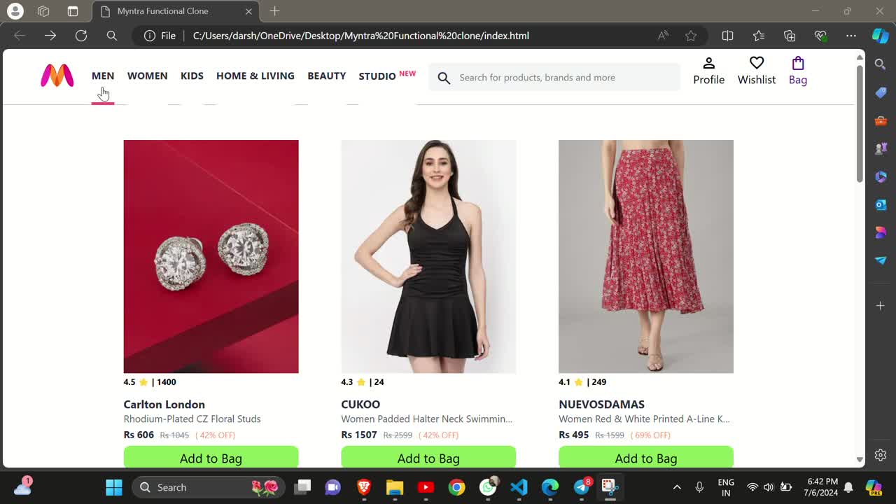 Showcasing my Myntra project | Darshan Parmar posted on the topic ... Showcasing my Myntra project | Darshan Parmar posted on the topic ...