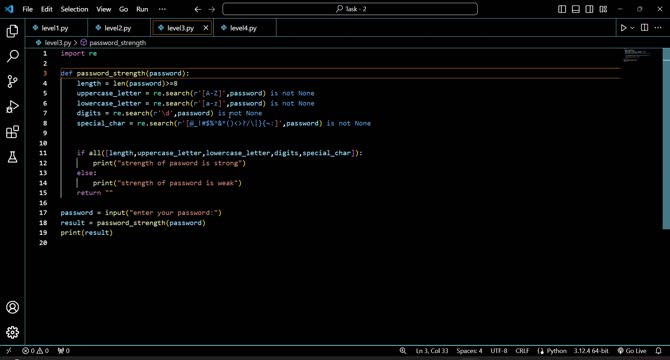 Completed password strength checker task in Python | Irfan Ansari ... Completed password strength checker task in Python | Irfan Ansari ...