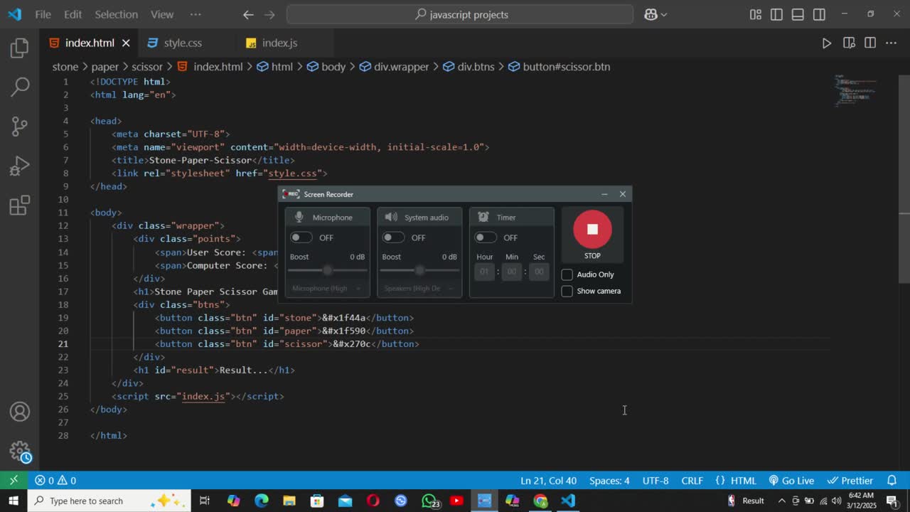 #html #css #javascript #game #projects #stonepaperscissor #beginners ... #html #css #javascript #game #projects #stonepaperscissor #beginners ...