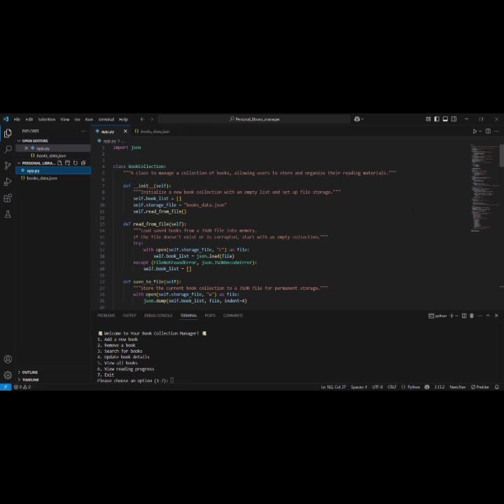 #personallibrarymanager #python #coding | Maheen Baig #personallibrarymanager #python #coding | Maheen Baig