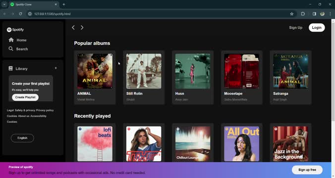 #webdevelopment #html #css #project #developer #spotifyclone | Aniket ... #webdevelopment #html #css #project #developer #spotifyclone | Aniket ...