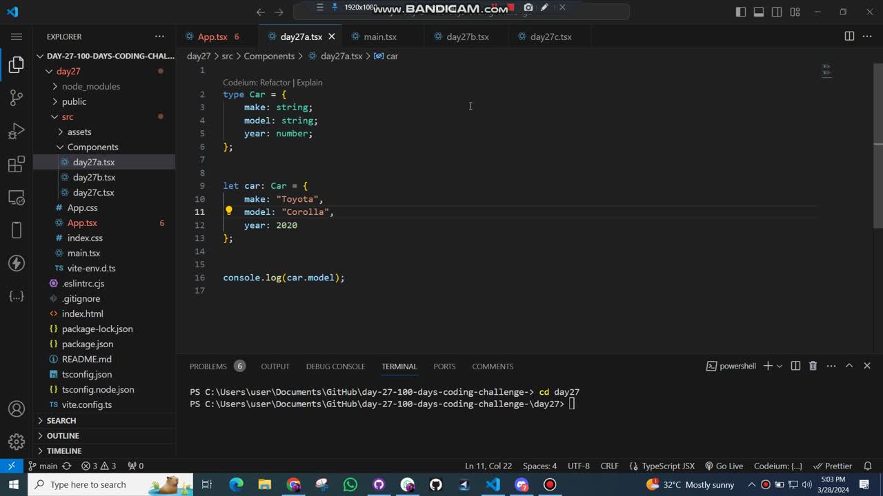 #100daysofcode #typescript #javascript #reactjs #programming #coding ... #100daysofcode #typescript #javascript #reactjs #programming #coding ...
