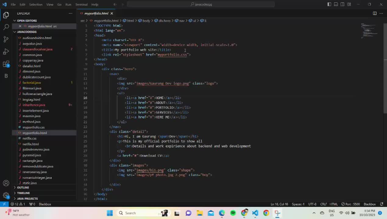 gaurang dev on LinkedIn: #bharatintern #html #css #webdevelopment gaurang dev on LinkedIn: #bharatintern #html #css #webdevelopment