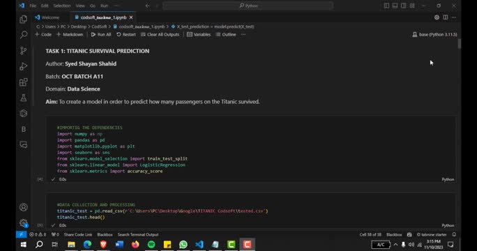 Syed Shayan Shahid on LinkedIn: #datascience #codsoft Syed Shayan Shahid on LinkedIn: #datascience #codsoft