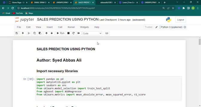 Syed Abbas Ali on LinkedIn: #dataanalysis #salesprediction #python Syed Abbas Ali on LinkedIn: #dataanalysis #salesprediction #python
