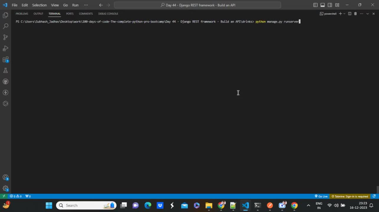 Subhash Jadhav on LinkedIn: #100daysofcode #python #djangorestframework ... Subhash Jadhav on LinkedIn: #100daysofcode #python #djangorestframework ...