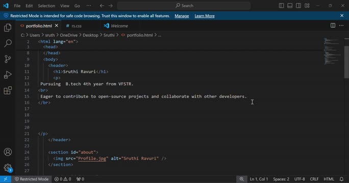 Sruthi Ravuri on LinkedIn: #webdevelopment #html #css #portfolio # ... Sruthi Ravuri on LinkedIn: #webdevelopment #html #css #portfolio # ...