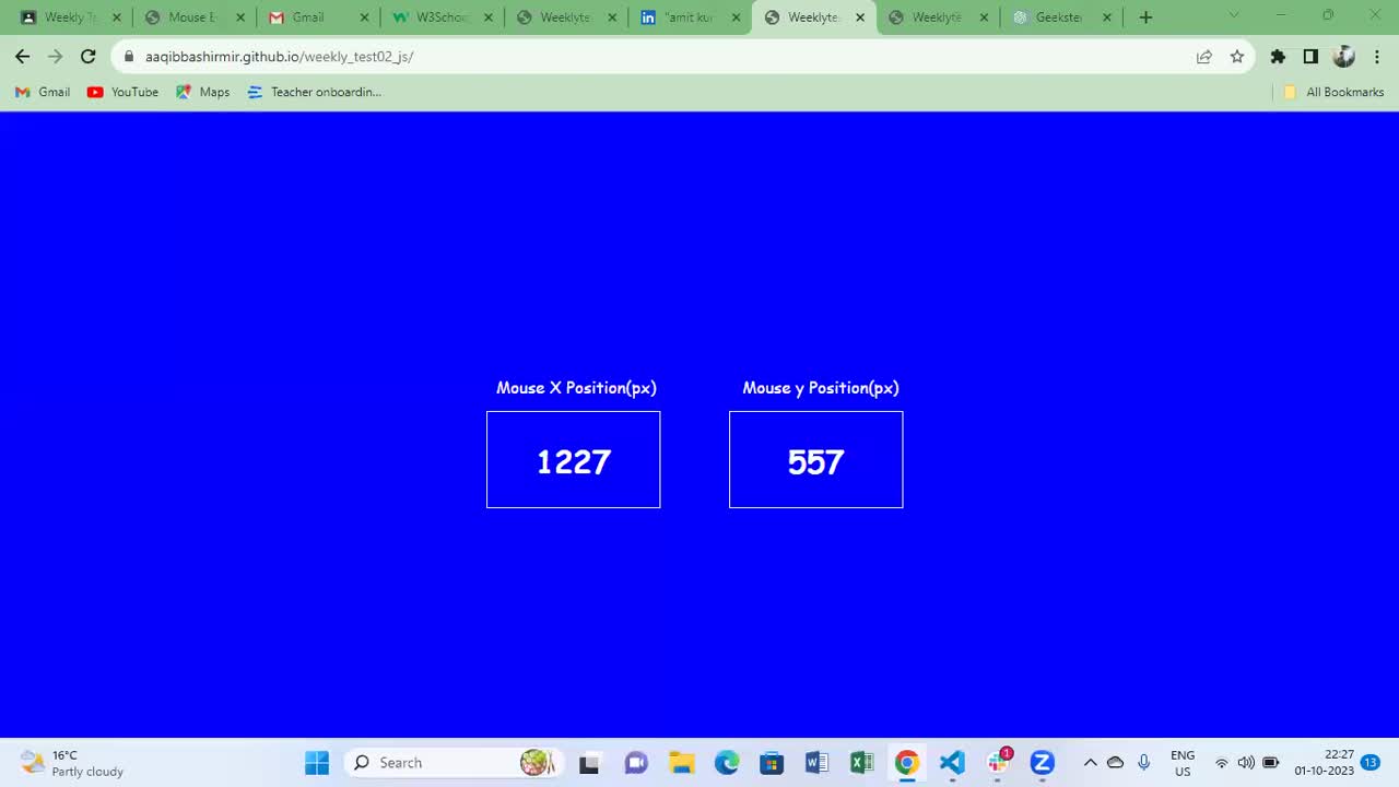 My Weekly Test at Geekster on Mouse Events | Aaqib Bashir Mir posted on ... My Weekly Test at Geekster on Mouse Events | Aaqib Bashir Mir posted on ...