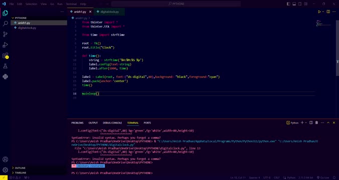 Anish Pradhan on LinkedIn: #python #internship #digitalclock # ... Anish Pradhan on LinkedIn: #python #internship #digitalclock # ...