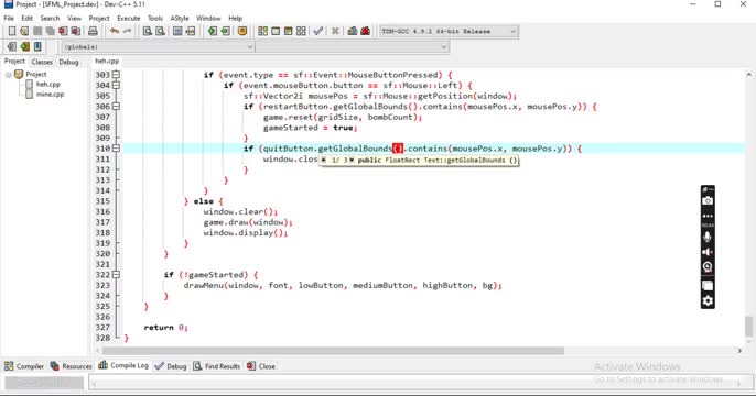 #cplusplus #sfml #minesweeper #gamedev #programming #oop… | Warisha Shiraz #cplusplus #sfml #minesweeper #gamedev #programming #oop… | Warisha Shiraz