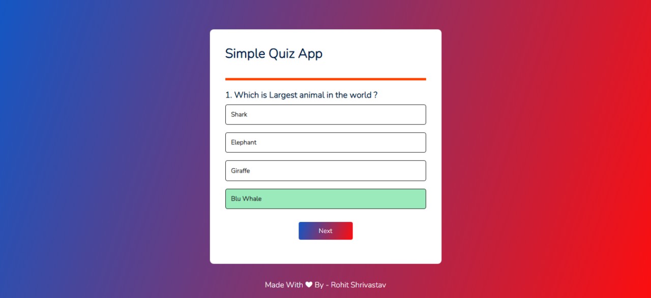 Rohit Shrivastav on LinkedIn: #javascript #quizapp #webdeveloper #html5 ... Rohit Shrivastav on LinkedIn: #javascript #quizapp #webdeveloper #html5 ...