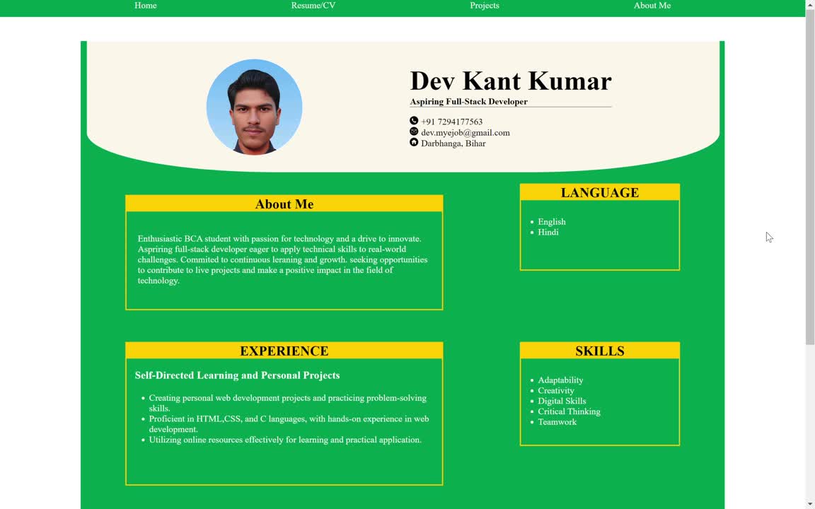 Dev Kant Kumar on LinkedIn: #html #css #webdevelopment #careergrowth Dev Kant Kumar on LinkedIn: #html #css #webdevelopment #careergrowth
