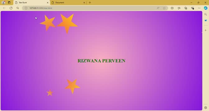 Rizwana Perveen on LinkedIn: #html #css #stars Rizwana Perveen on LinkedIn: #html #css #stars