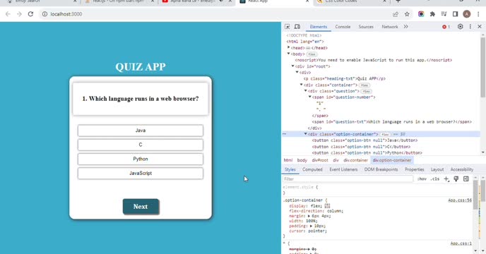 Abrar Sayyed on LinkedIn: #reactjs #quizapp #codingadventure Abrar Sayyed on LinkedIn: #reactjs #quizapp #codingadventure