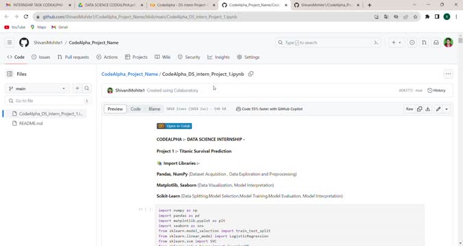 Excited to start CodeAlpha internship | Shivani Mohite posted on the ... Excited to start CodeAlpha internship | Shivani Mohite posted on the ...