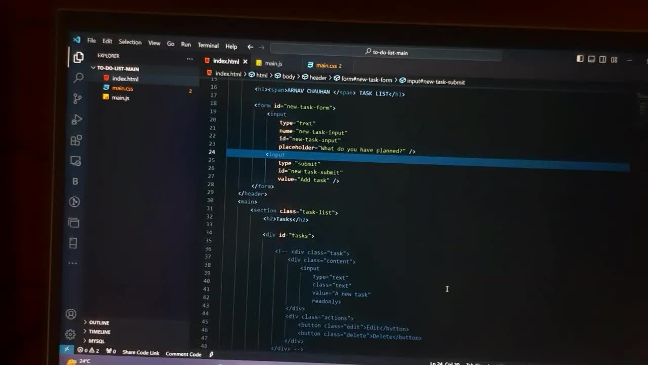 Arnav Chauhan on LinkedIn: #html #css #javascript #internpe Arnav Chauhan on LinkedIn: #html #css #javascript #internpe