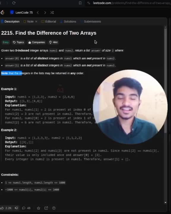 JAVA:63/75: Find the Difference of Arrays | RADHESHAM DHADVE posted on ... JAVA:63/75: Find the Difference of Arrays | RADHESHAM DHADVE posted on ...