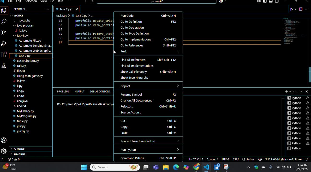 Stock Portfolio Tracker by using python programming Task 2 of ... Stock Portfolio Tracker by using python programming Task 2 of ...