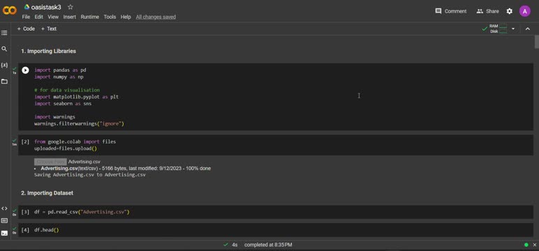 Completed sales prediction task with Python | Anjali Shinde posted on ... Completed sales prediction task with Python | Anjali Shinde posted on ...