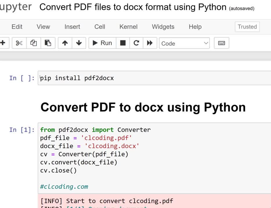 Python Coding on LinkedIn: Convert PDF to docx using Python Free Google ... Python Coding on LinkedIn: Convert PDF to docx using Python Free Google ...