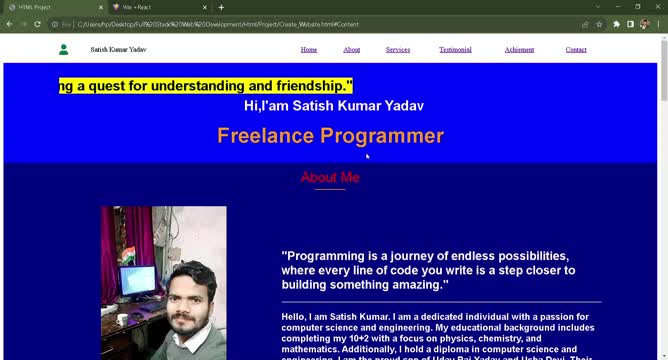 Satish Kumar Yadav on LinkedIn: Create A Website Using HTML + CSS only ... Satish Kumar Yadav on LinkedIn: Create A Website Using HTML + CSS only ...